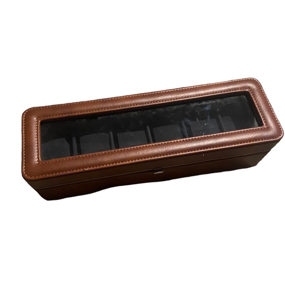 Accessories | Leather Watch Case Latch And Glass Top Excellent ...